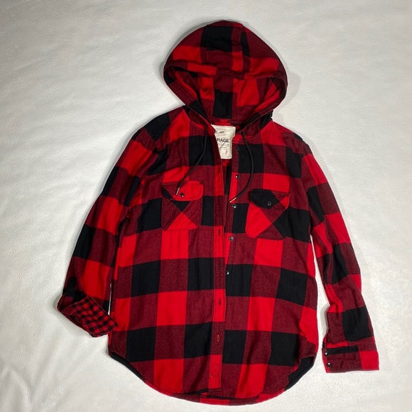 Garage | Tops | Garage Small Red Black Plaid Top | Poshmark